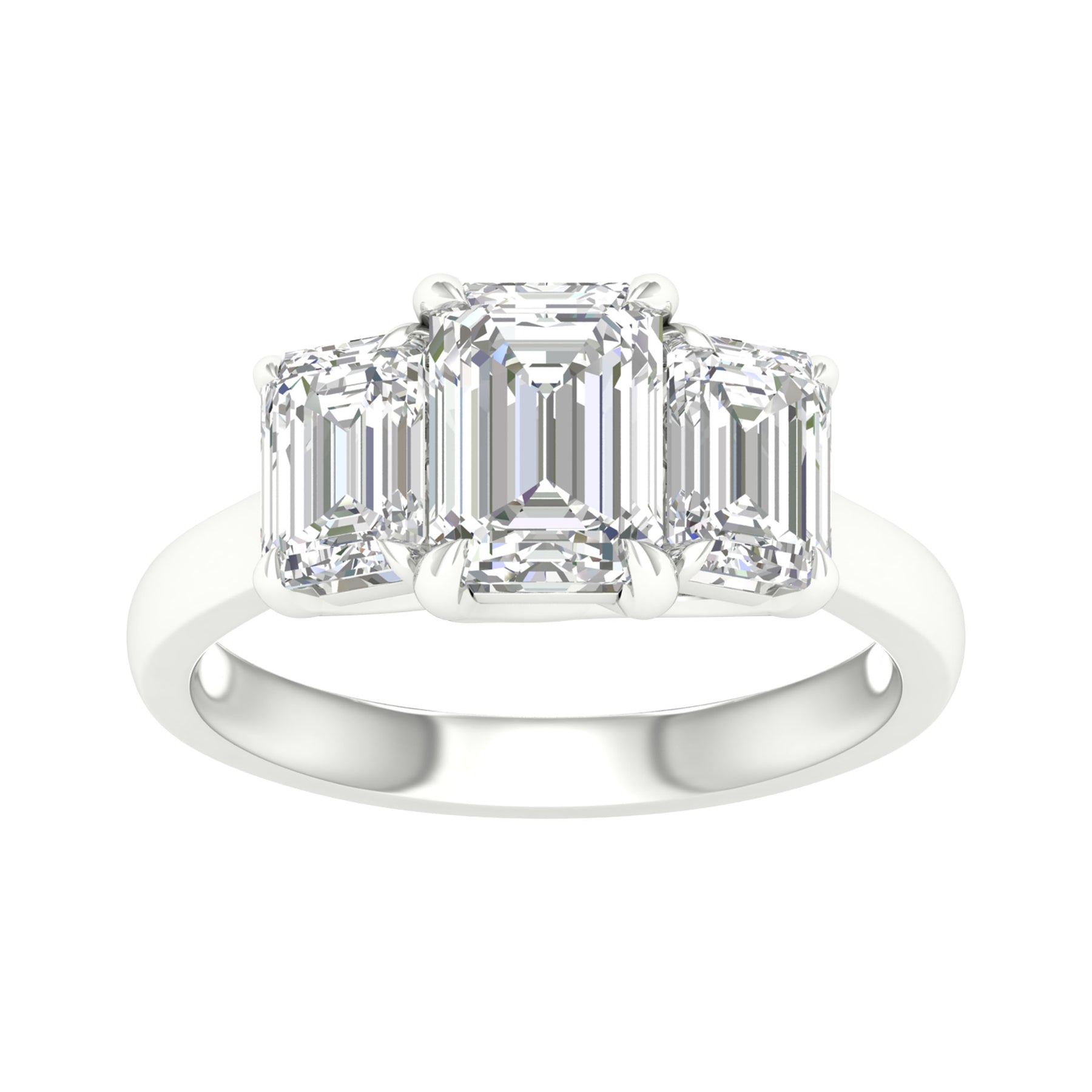 14K White Gold 3.00 CTw Lab-Grown Diamond Ring