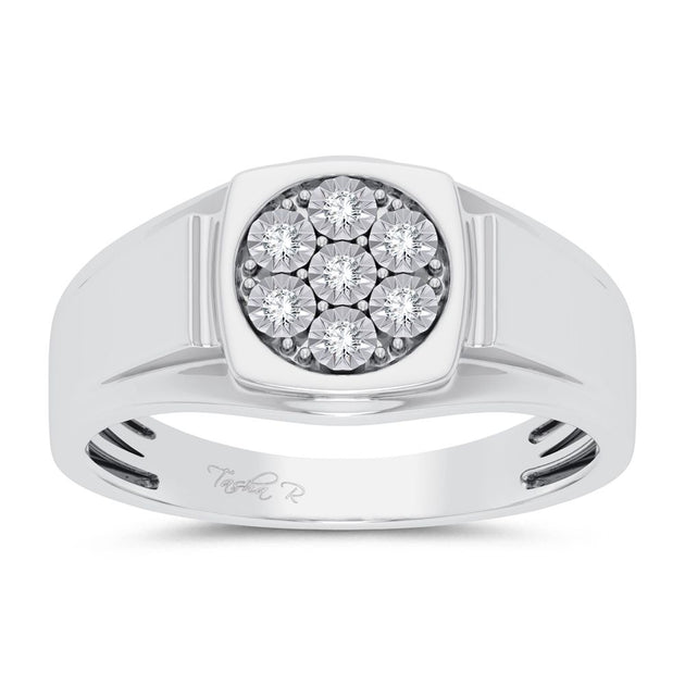 10K white gold 0.13 ctw Diamond Men's Ring – Paramount Jewelers LLC